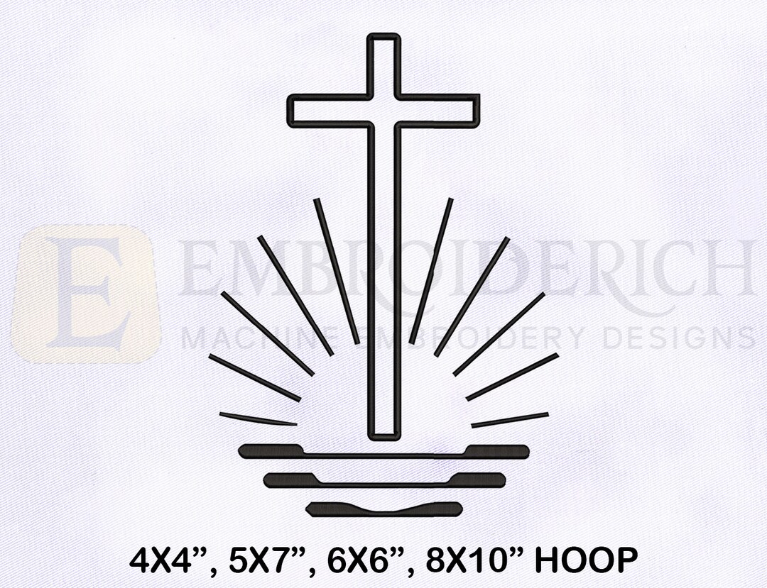 New Apostolic Cross Machine Embroidery Design | 4 Sizes EMB Designs ...