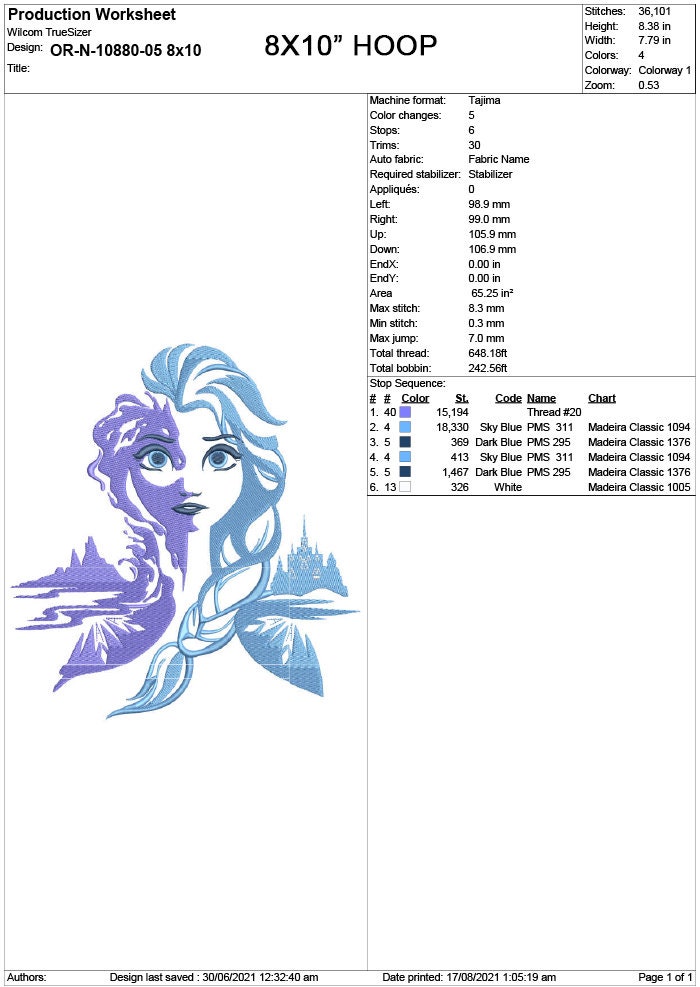 Artistic Frozen Princess Elsa Embroidery Design, Artistic Elsa ...