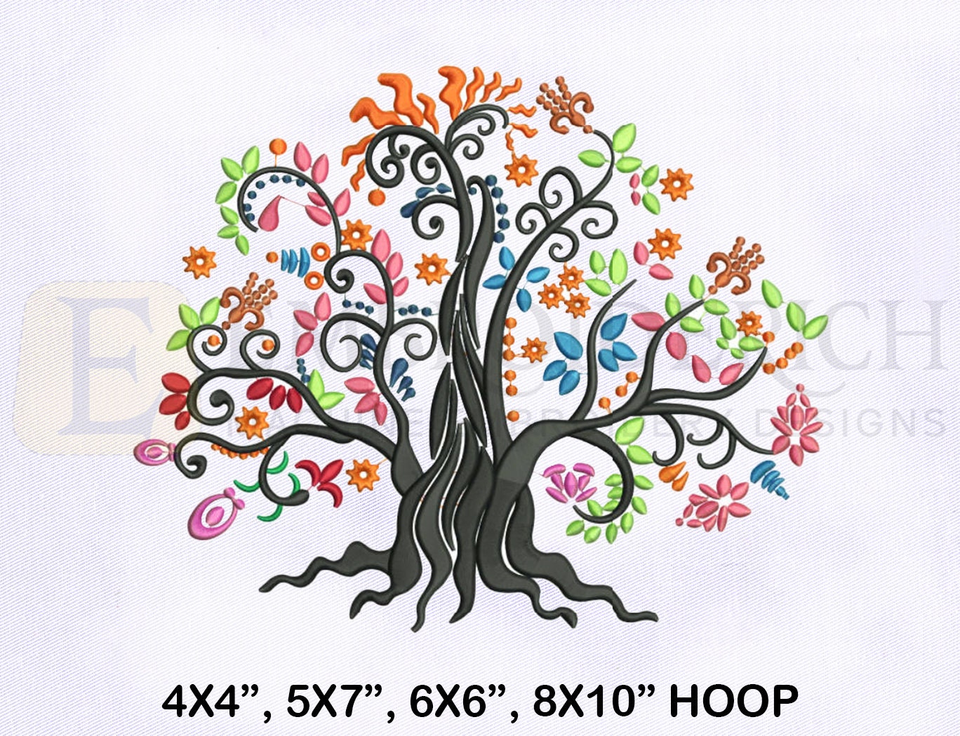 Trees Machine Embroidery Design Bundle 4 Sizes EMB Designs - Etsy