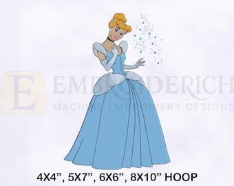 Cinderella Machine Embroidery Design, Princess Embroidery Designs ...
