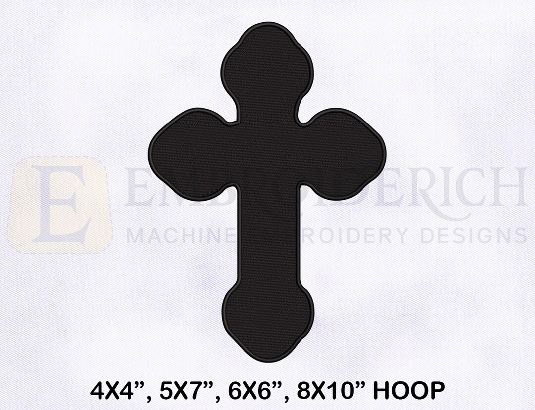 Serbian Orthodox Cross Machine Embroidery Design | 4 Sizes Hoop EMB ...
