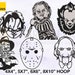 Horror Movies Killer Embroidery Designs Bundle, 4 Sizes EMB Designs ...
