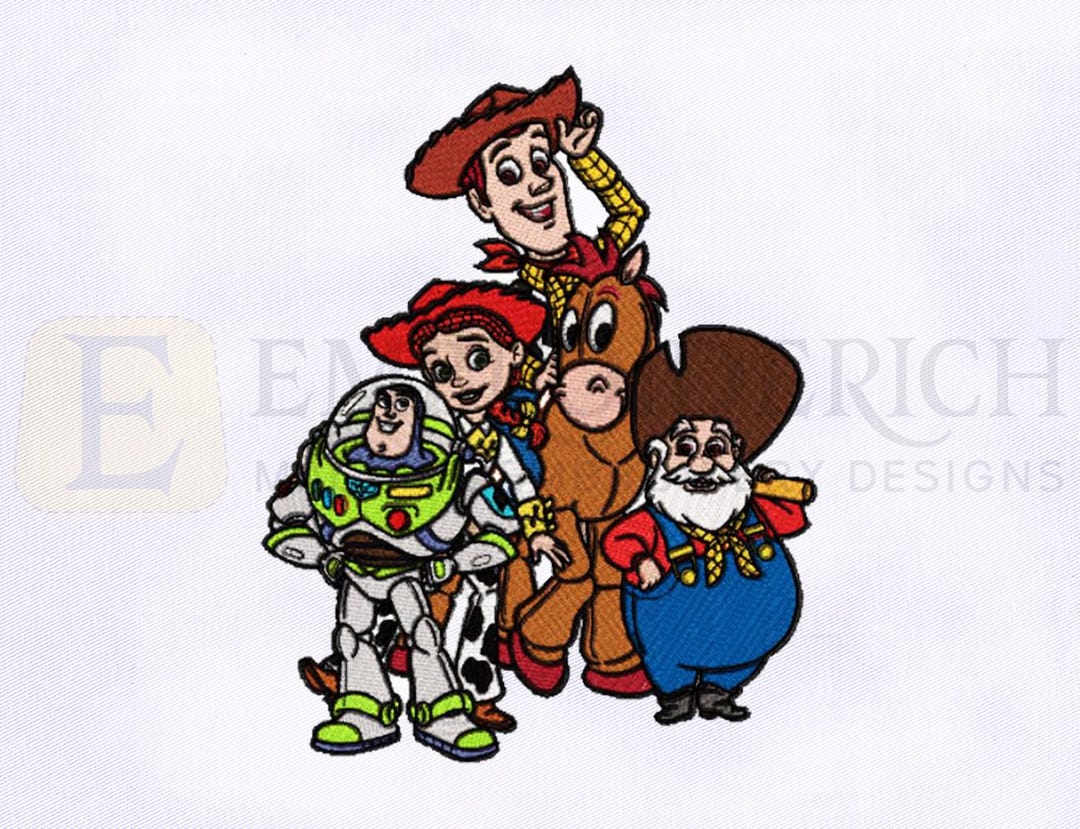 Toy Story Characters Machine Embroidery Design | Toy Story Characters ...