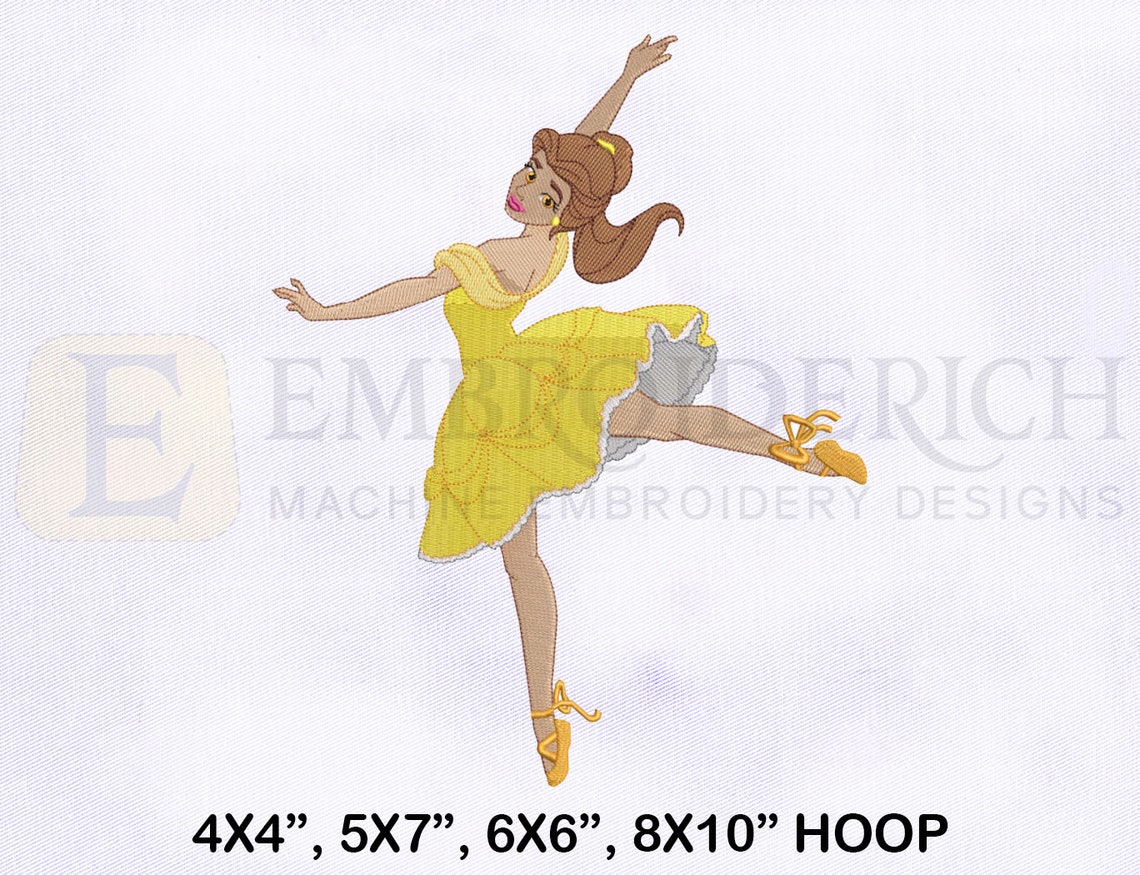 Beauty and the Beast Embroidery Designs Bundle, 4 Sizes EMB Designs ...