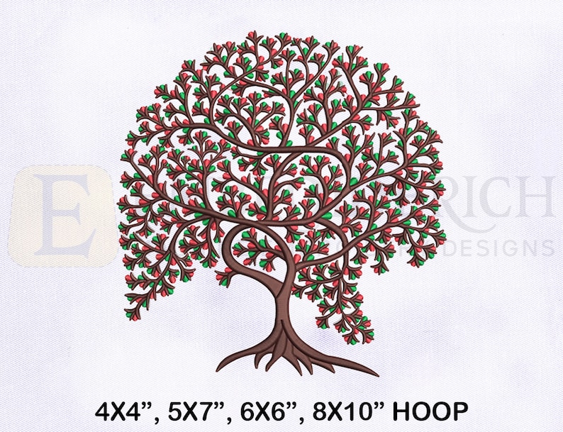 The Tree of Life Machine Embroidery Design Tree Embroidery - Etsy