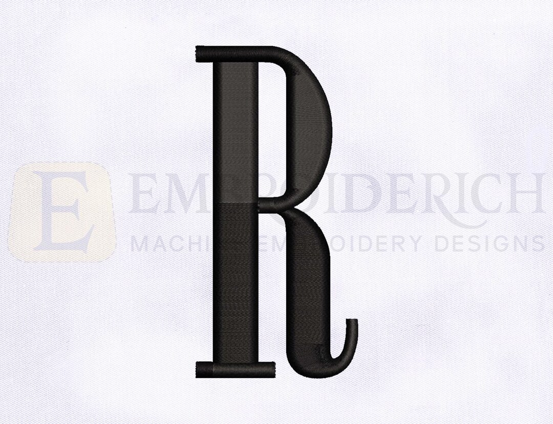 Alphabet R Machine Embroidery Design | Alphabet R 2.5 Inches Height ...