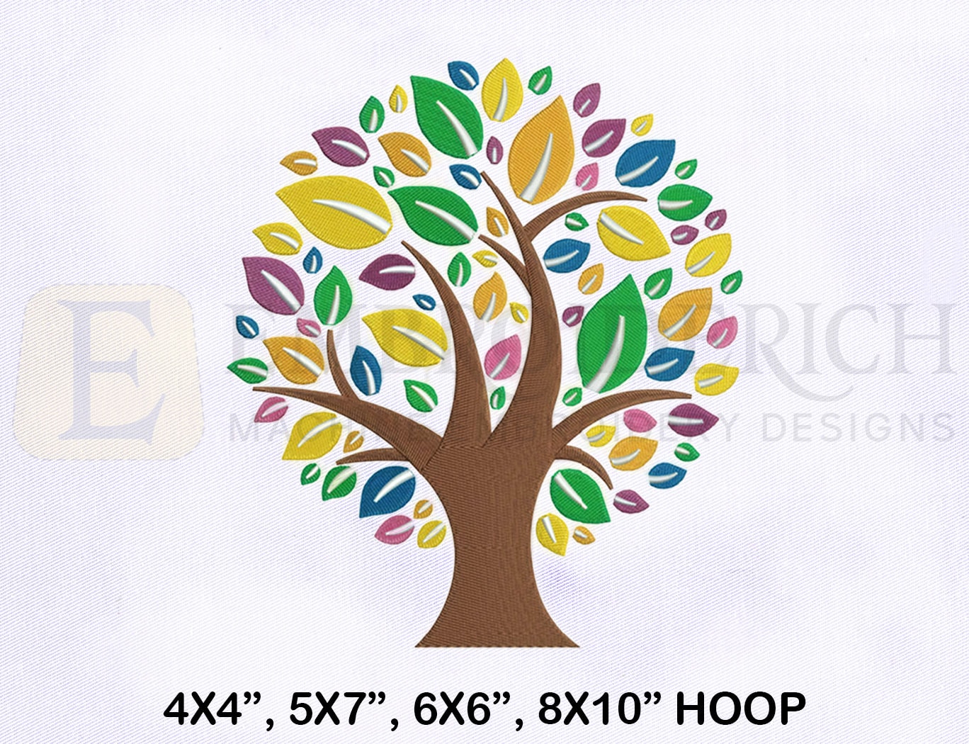 Beautiful Trees Machine Embroidery Design Bundle 4 Sizes EMB - Etsy