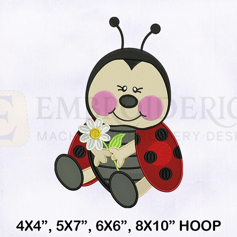 Ladybug Embroidery Design - Etsy