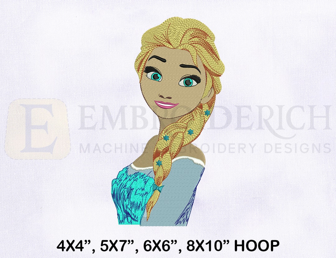 Frozen Beautiful Princess Elsa Embroidery Design, Frozen Embroidery ...
