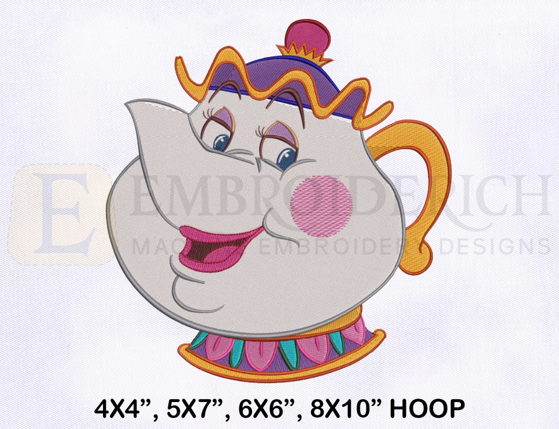 Beauty and the Beast Embroidery Designs Bundle, 4 Sizes EMB Designs ...