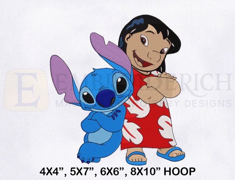 Lilo Pelekai and Stitch Embroidery Design, Pelekai and Stitch ...