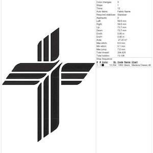 Lutheran Church Missouri Synod Cross Embroidery Design | 4 Sizes EMB ...