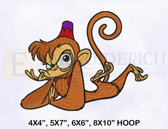 Aladdin Abu Monkey Machine Embroidery Design Disney | Etsy