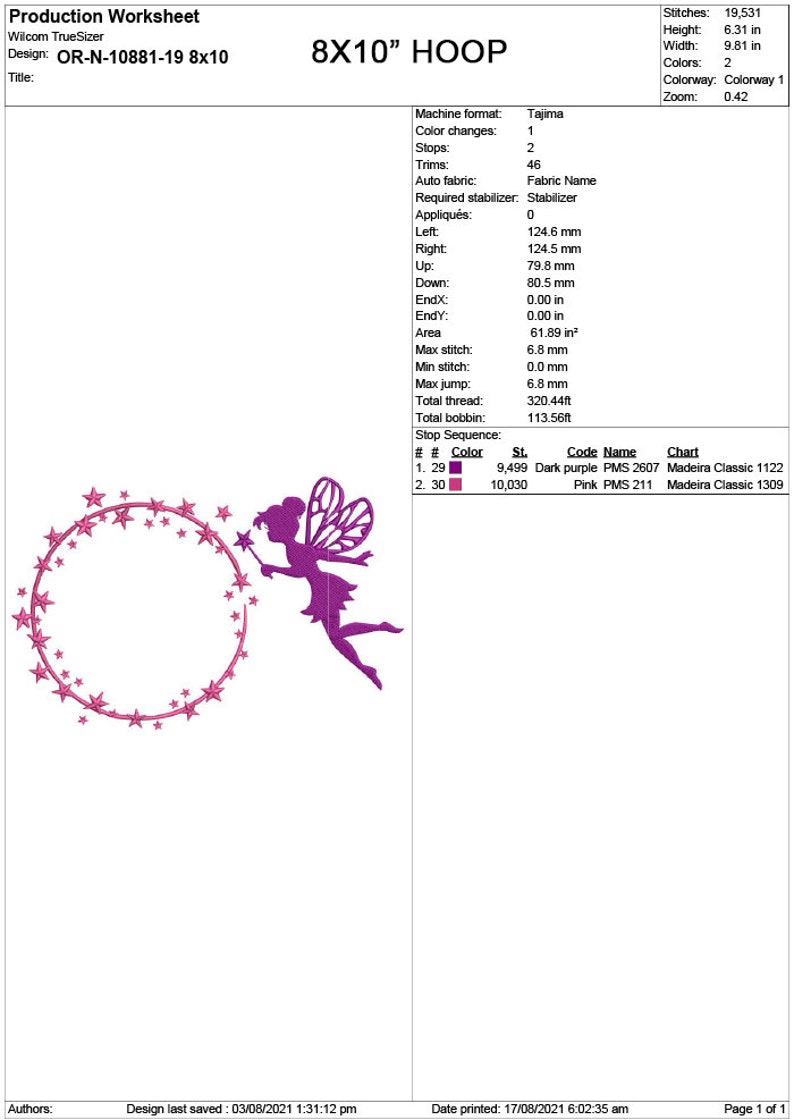 Fairy Making Circle Frame Embroidery Design, Fairy Frame Embroidery ...