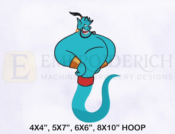 Aladdin Genie Machine Embroidery Design Genie Embroidery - Etsy