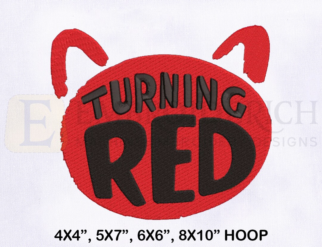 Turning Red Logo Machine Embroidery Design, Logo Machine Embroidery ...