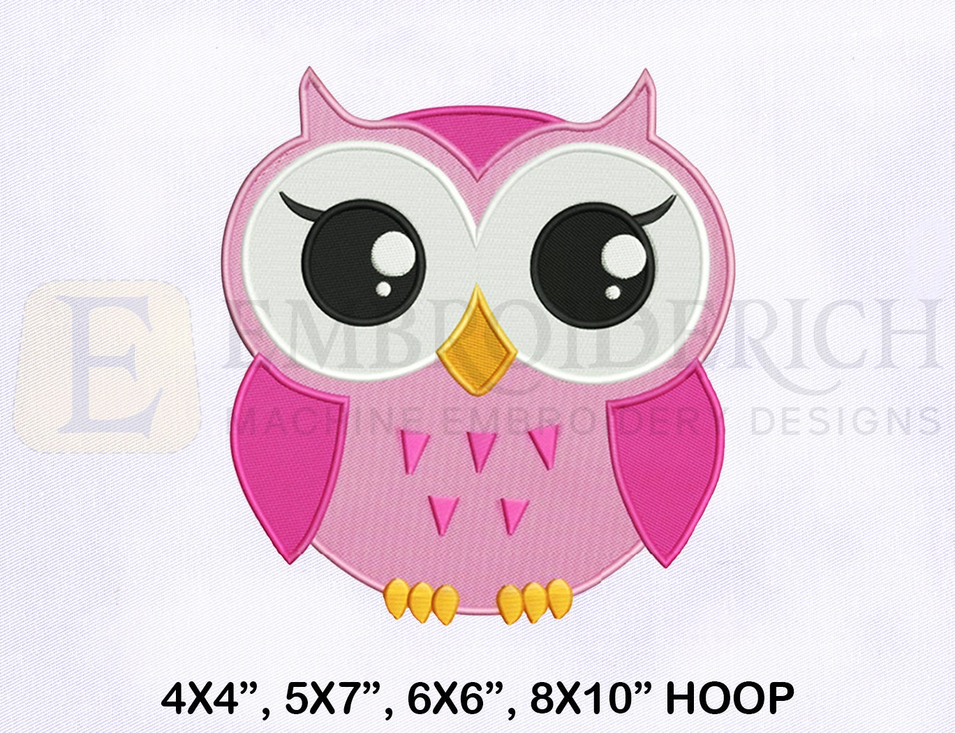 Owl Machine Embroidery Designs Bundle, 4 Sizes EMB Designs, Owl ...