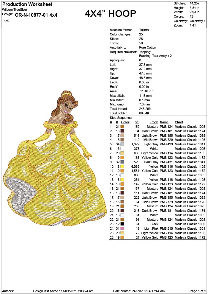 Princess Belle Machine Embroidery Design Princess Belle - Etsy