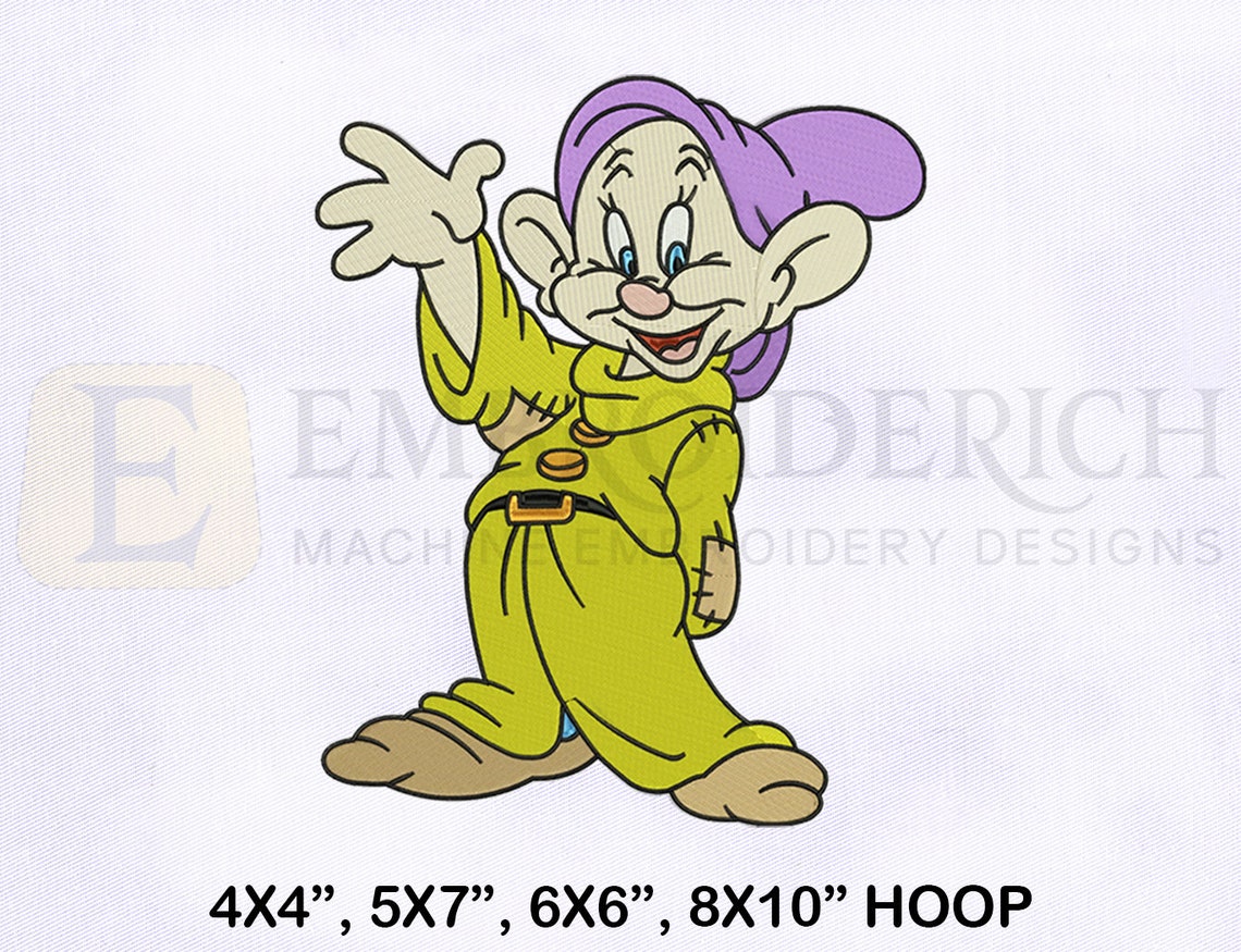 Seven Dwarfs Embroidery Designs Bundle, 4 Sizes EMB Designs, Snow White ...