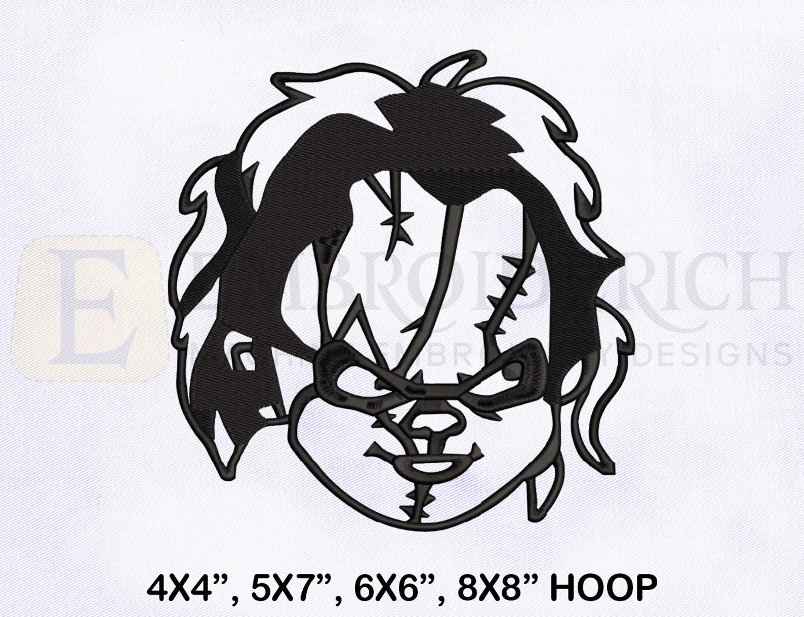 Horror Movies Killer Embroidery Designs Bundle, 4 Sizes EMB Designs ...