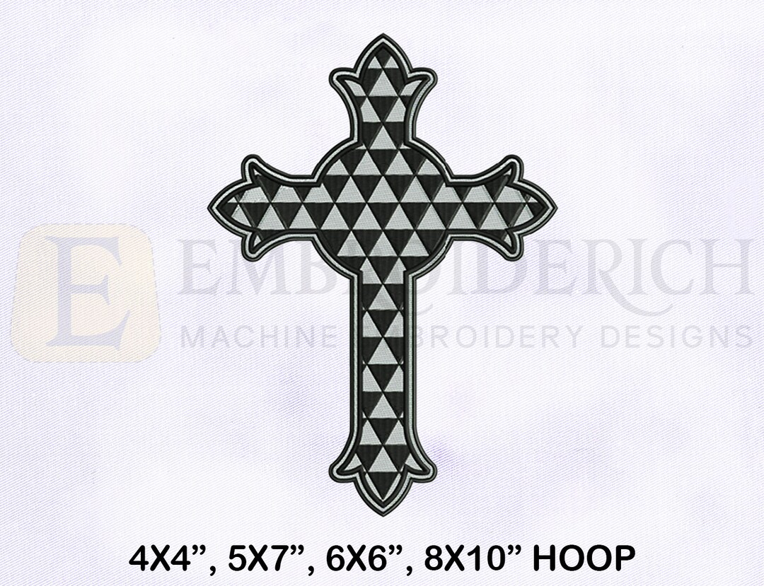 Christian Symbolism Cross Machine Embroidery Design, Religious ...