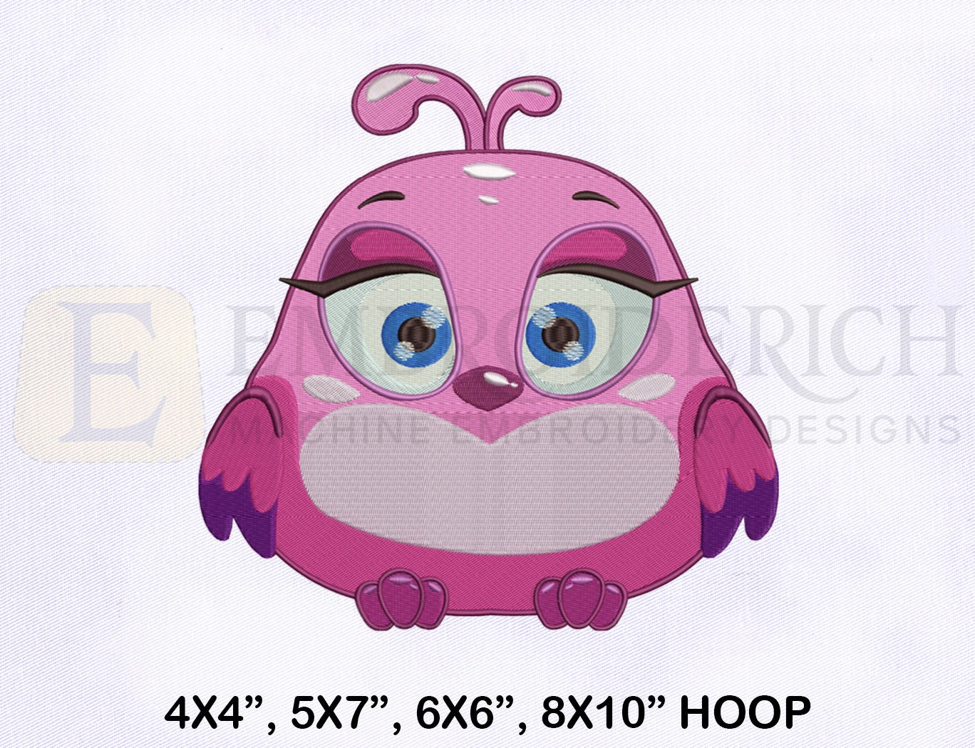 Cutest Pink Bird Machine Embroidery Design, Animals Embroidery Designs ...