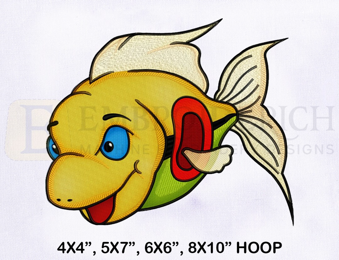 Colorful Fish Machine Embroidery Design, Fish Embroidery Designs ...