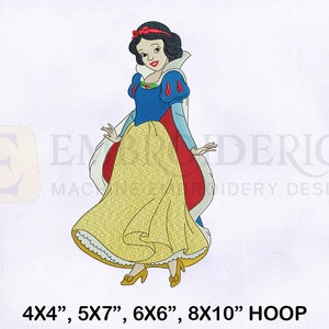 Seven Dwarfs Embroidery Designs Bundle, 4 Sizes EMB Designs, Snow White ...