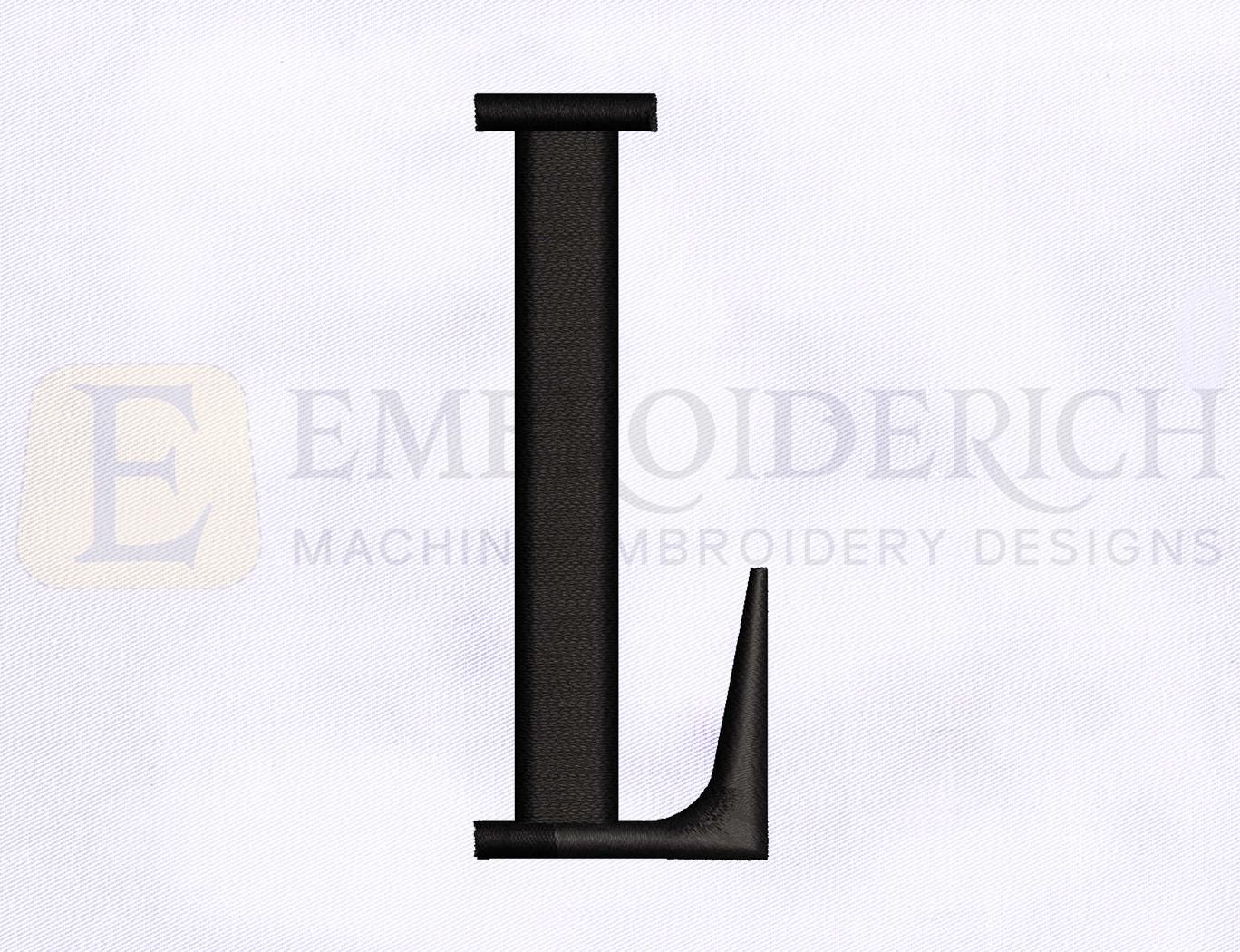 Alphabet L Machine Embroidery Design | Alphabet L 2.5 Inches Height ...