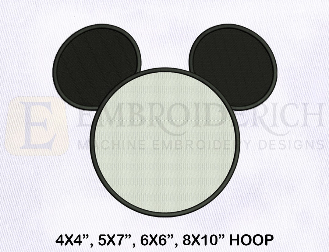 Monogram Mickey Face Embroidery Design, Mickey Mouse Embroidery Designs ...
