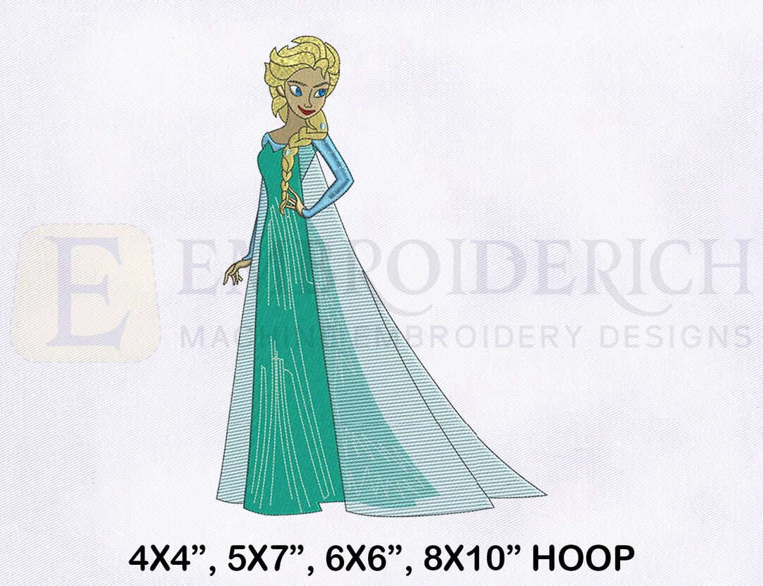 Frozen Princess Elsa Machine Embroidery Design, Elsa Embroidery Designs ...