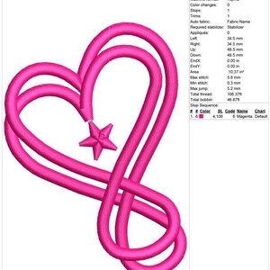 Adorable Double Heart Machine Embroidery Design | 4x4 Hoop, 6x6 Hoop ...
