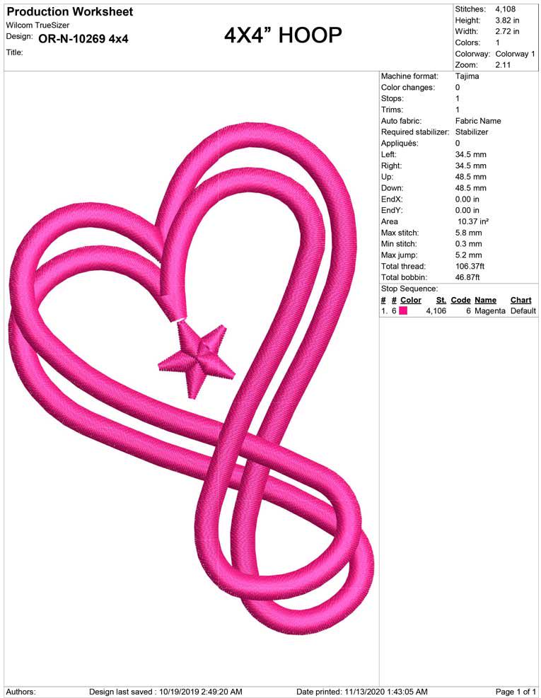 Adorable Double Heart Machine Embroidery Design | 4x4 Hoop, 6x6 Hoop ...