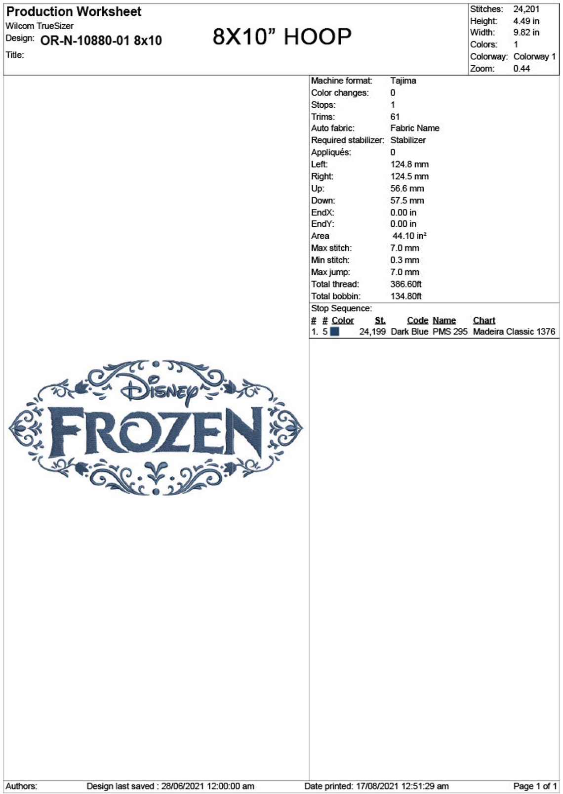 Frozen Logo Machine Embroidery Design Frozen Embroidery - Etsy
