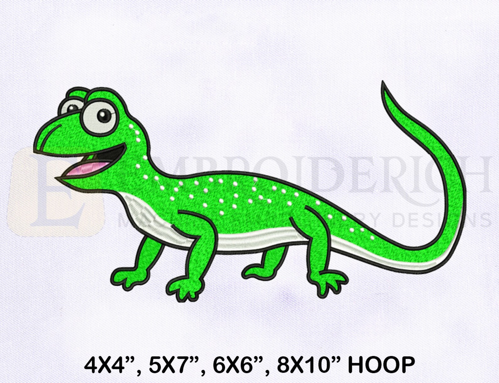Happy Crazy Lizard Machine Embroidery Design Lizard - Etsy