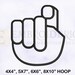 Alphabet Hand Sign X Machine Embroidery Design 4 Sizes EMB Design Deaf ...