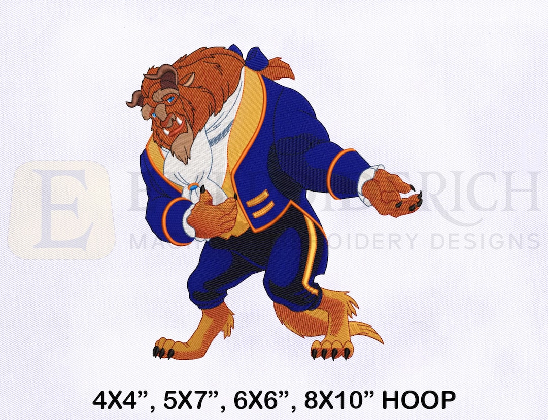 The Beast Beauty and Beast Machine Embroidery Design, the Beast ...