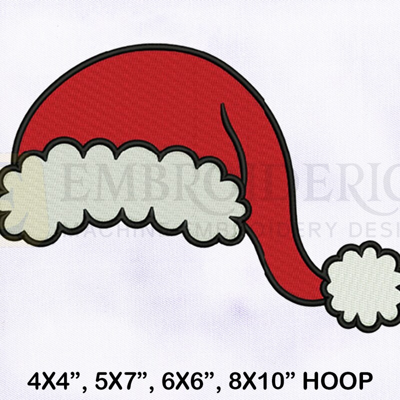 Santa Hat Embroidery - Etsy