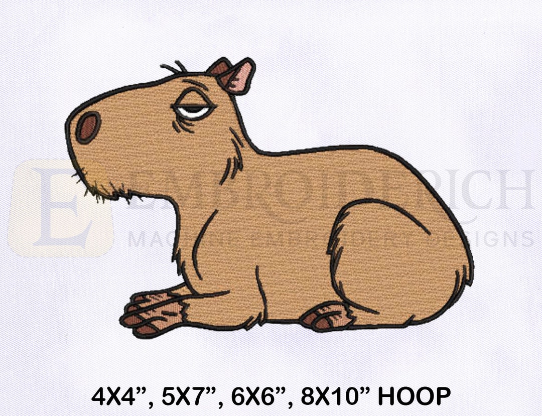 Capybara Madrigal Machine Embroidery Design, Capybara Embroidery Design ...