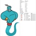 Aladdin Genie Machine Embroidery Design, Genie Embroidery Designs ...