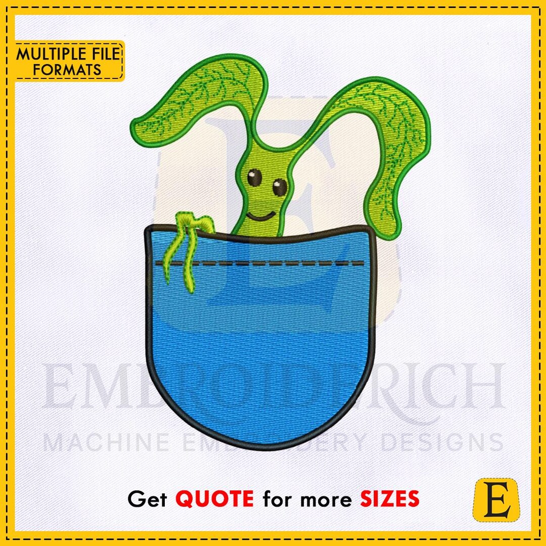 Pickett Pocket Machine Embroidery Design | 4x4 Hoop Machine Embroidery ...