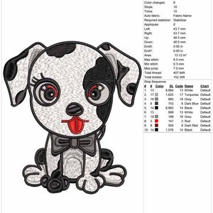 Colorful Cute Baby Dalmatians Embroidery Design, Dogs Embroidery Design ...