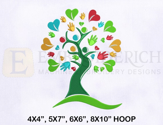Art & Collectibles Fiber Arts Beautiful Trees Machine Embroidery Design ...