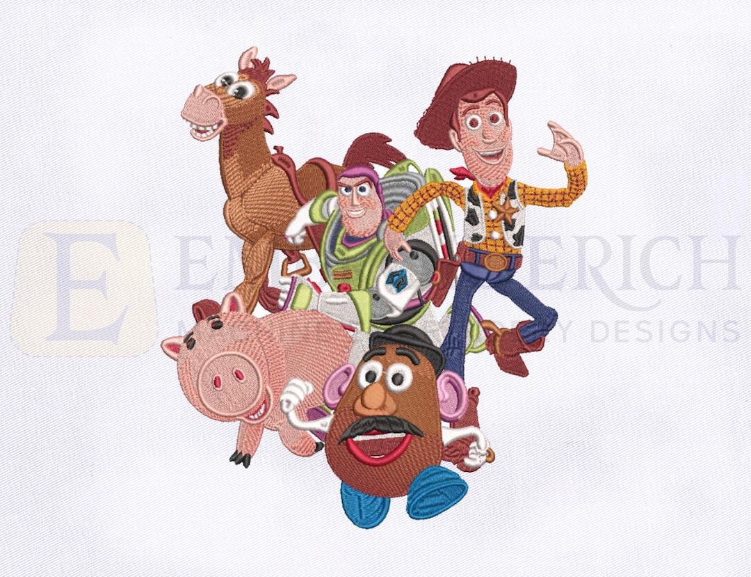 Toy Story Characters Machine Embroidery Design | Toy Story Embroidery ...