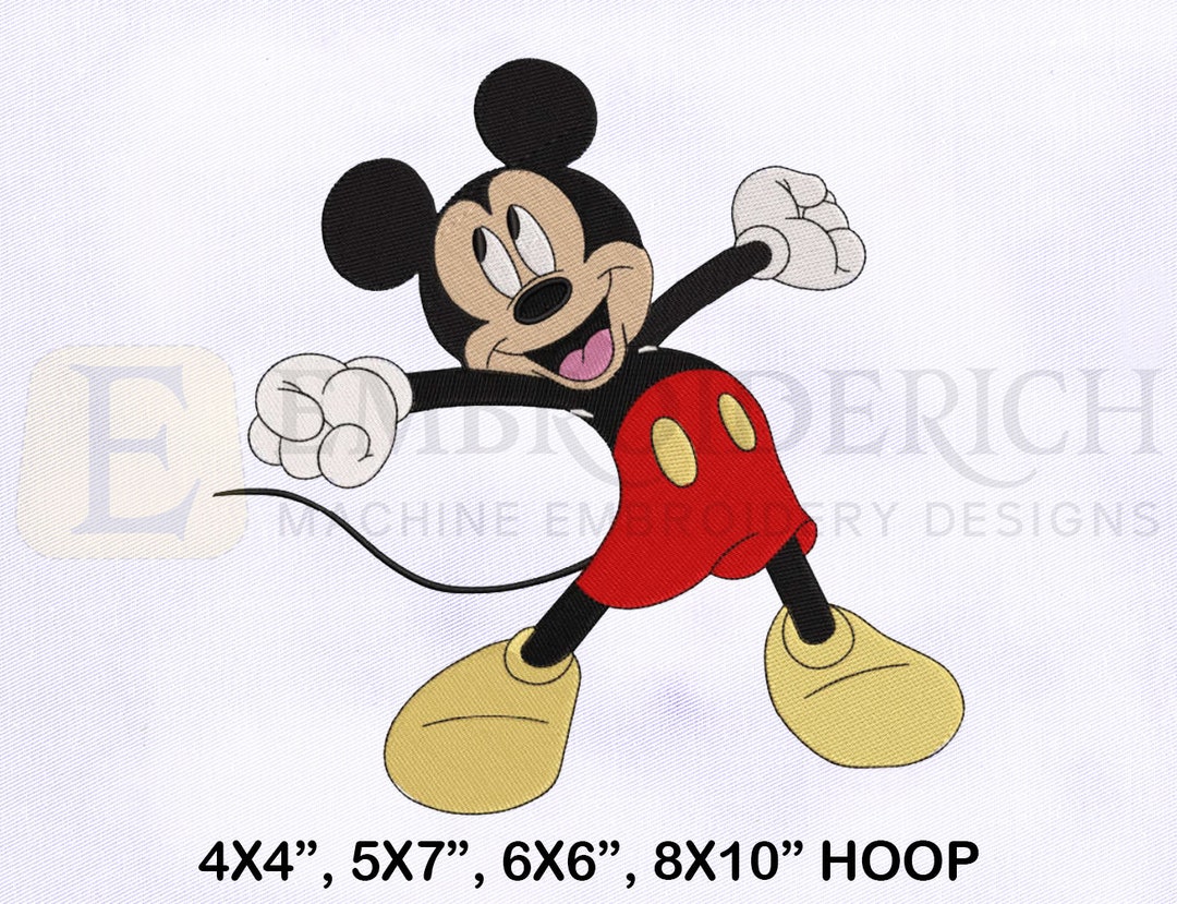 Open Arms Mickey Mouse Embroidery Design, Mickey Mouse Machine ...