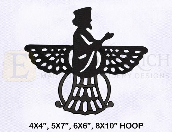 Farohar Symbol Machine Embroidery Design 4 Sizes Machine - Etsy