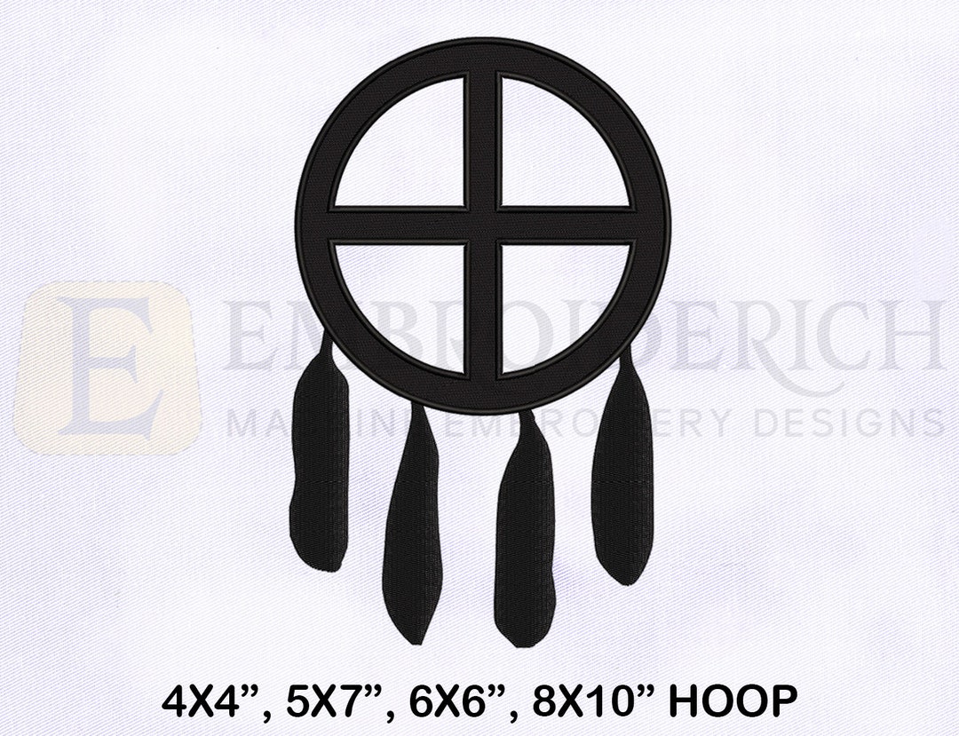 Medicine Wheel Symbol Machine Embroidery Design | 4 Sizes EMB Design ...