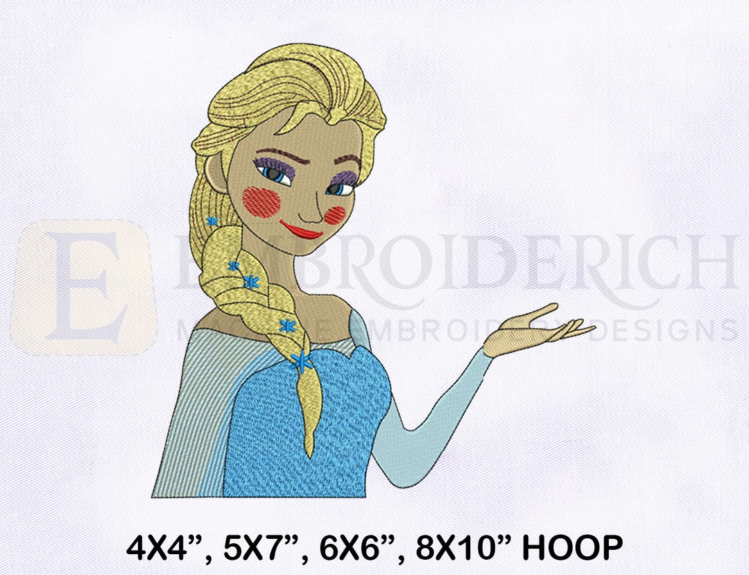 Beauteous Princess Elsa Embroidery Design, Frozen Embroidery Design ...