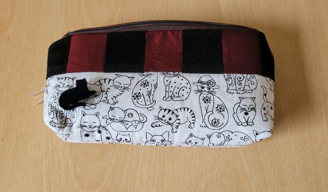 Pen Bag With Cats, Pencil Case, Pencil Case, Universal Bag - Etsy