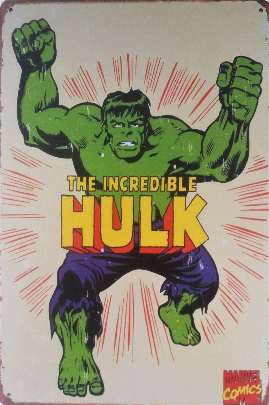 Hulk Metal Wall Plaque Retro Tin Sign for Garage Bar Pub | Etsy